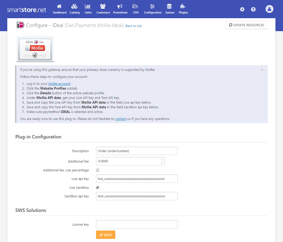 Mollie iDeal payment plugin for SmartStore.NET - SWS Solutions