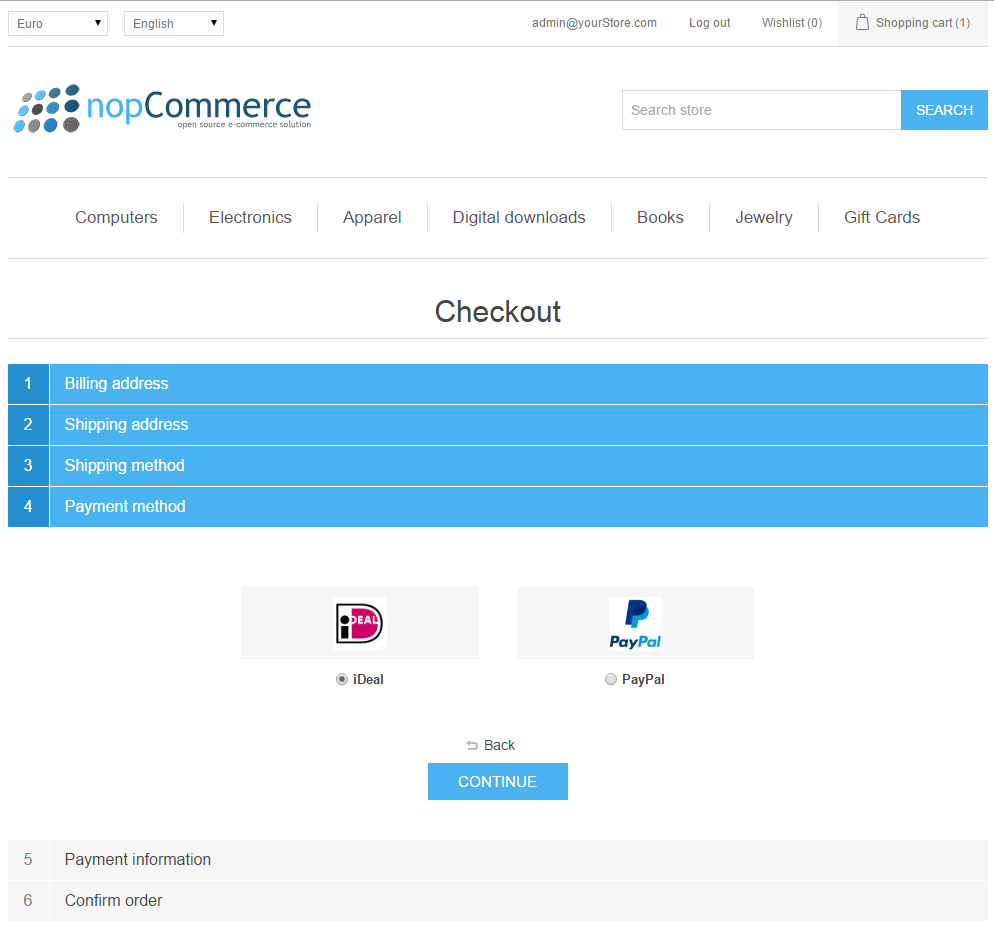Mollie iDeal payment module for nopCommerce - SWS Solutions