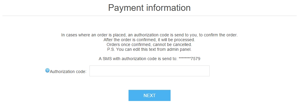 Cash on delivery with SMS verification plugin for nopCommerce - SWS Solutions